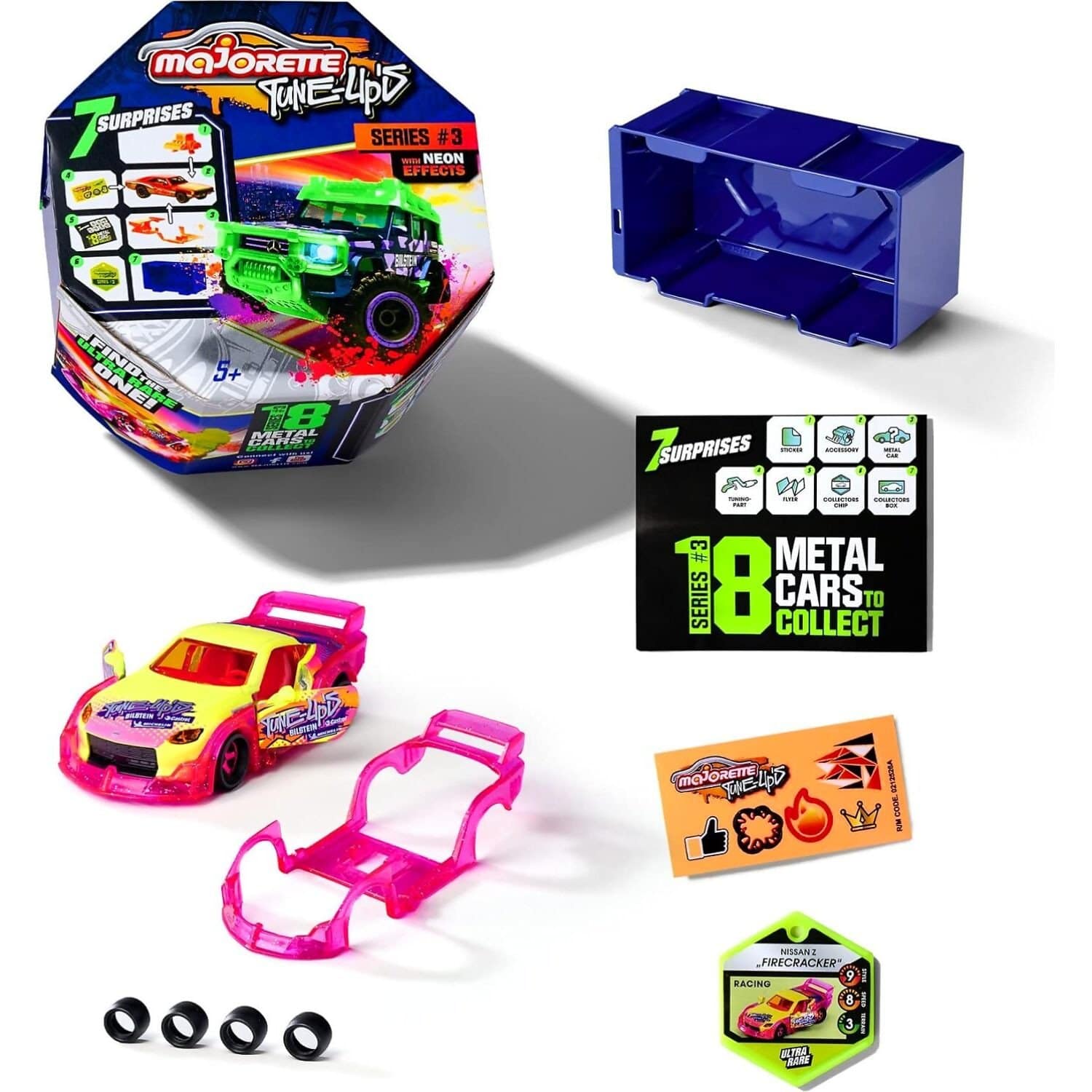 Majorette – Tune Ups Series 3 Blind Box With 7 Surprises And Neon Effects