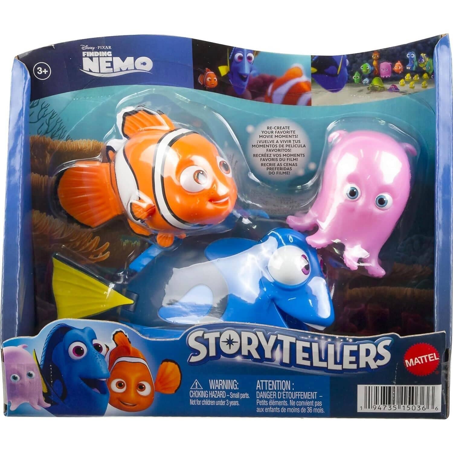 Disney – Pixar Finding Nemo Action Figure Storyteller 3 Pack Nemo Dory ...