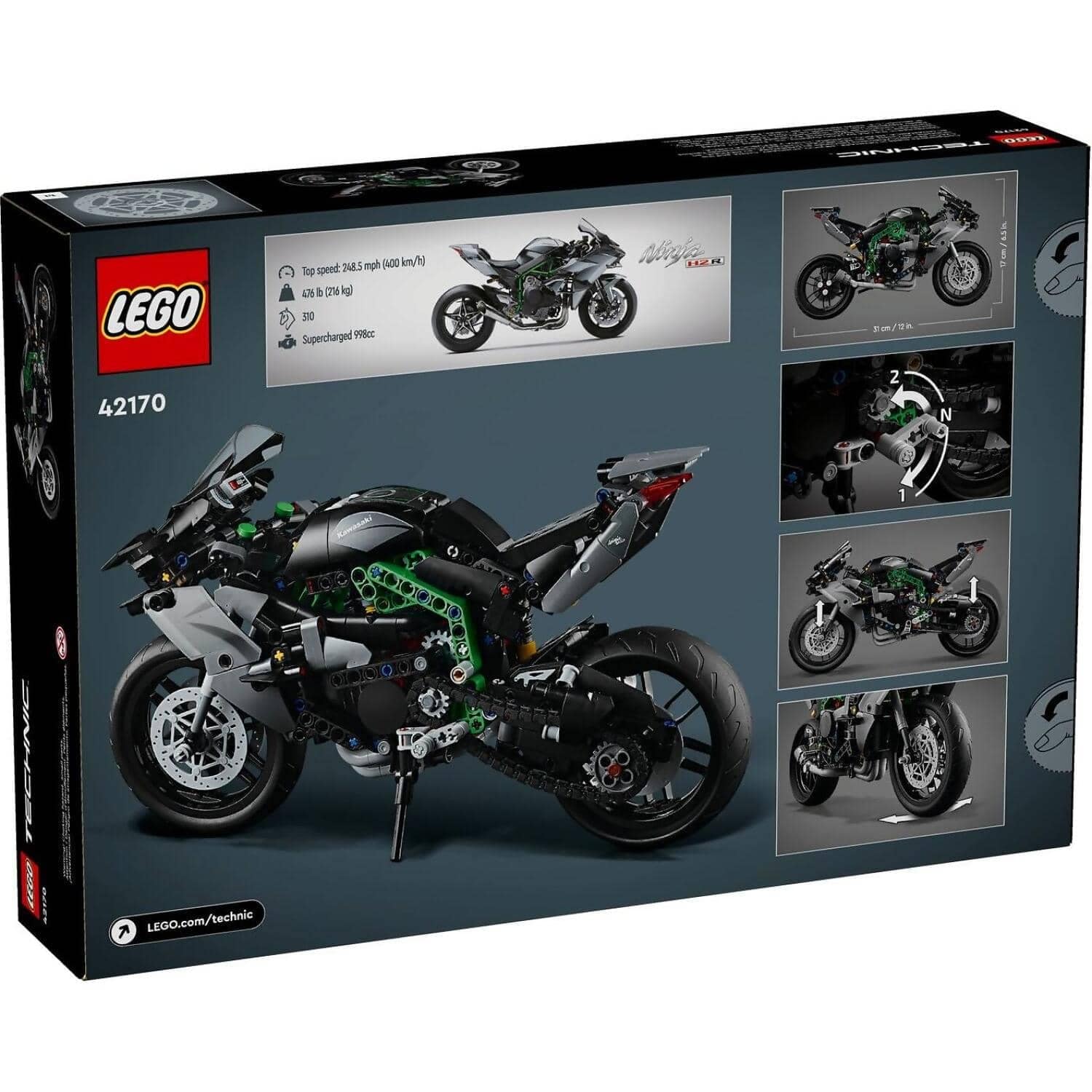 LEGO 42170 Kawasaki Ninja H2R Motorcycle – Technic