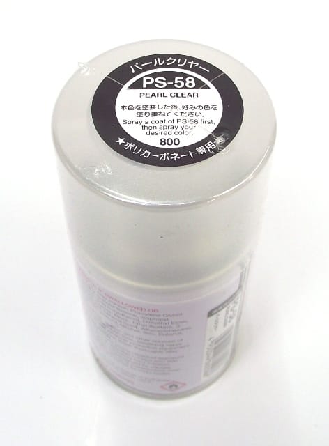 PS-58 TAMIYA POLYCARBONATE SPRAY PAINT PEARL CLEAR