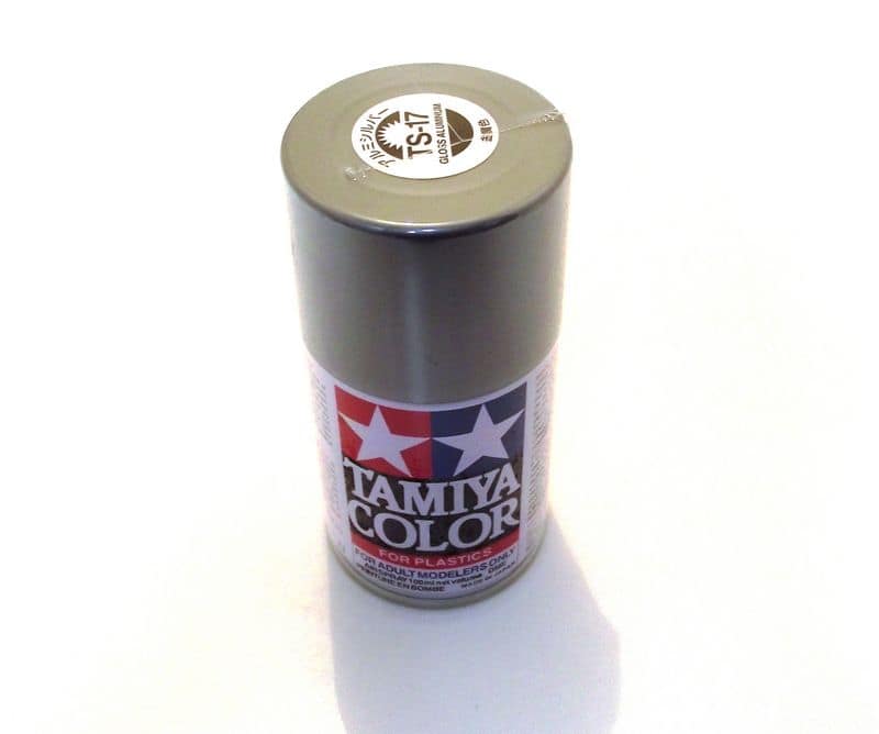 TS-17 TAMIYA ACRYLIC SPRAY PAINT GLOSS ALUMINIUM