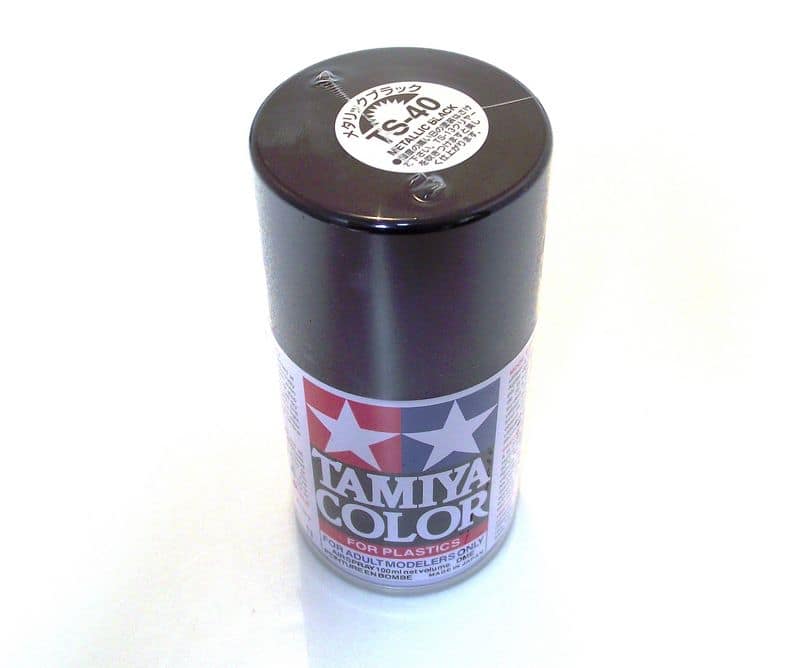 TS-40 TAMIYA ACRYLIC SPRAY PAINT METALLIC BLACK
