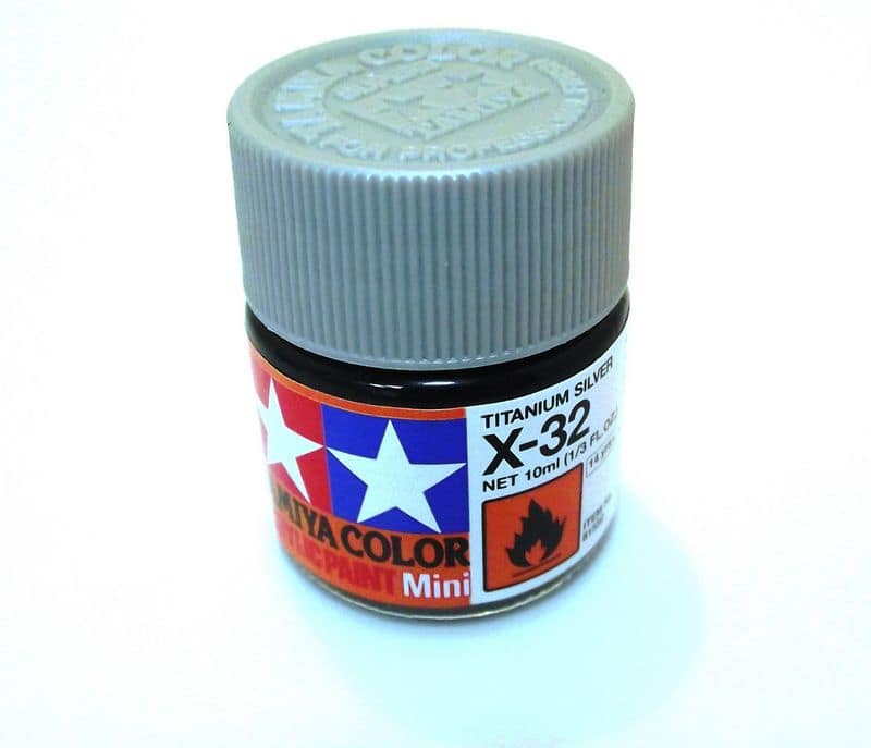 X-32 TAMIYA ACRYLIC PAINT TITANIUM SILVER (gloss)
