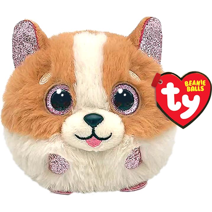 Ty Beanie Boos Balls – Tanner Brown And White Dog – Puffies ...