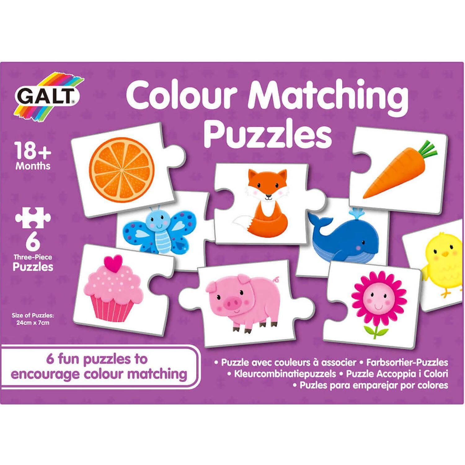 Galt – Colour Matching Jigsaw Puzzles 6 X 3pc
