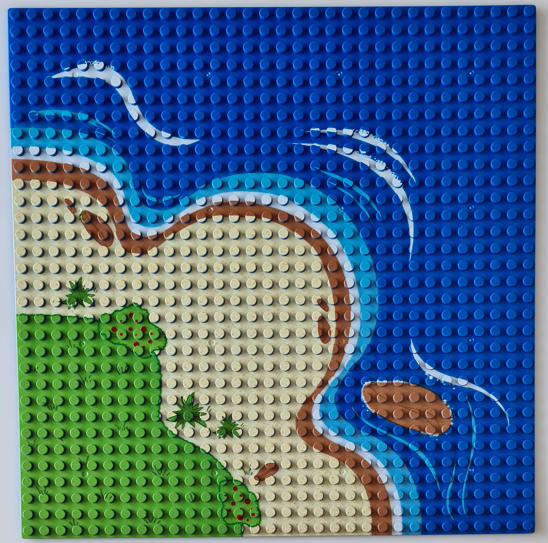 BASEPLATE 32×32 Studs Tropical Island Corner Generic